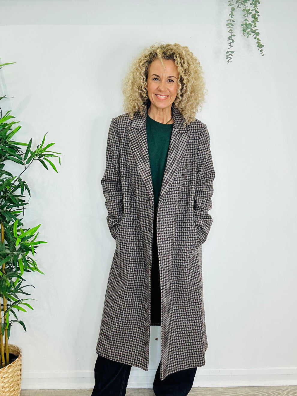 Houndstooth Check Coat - Size 4 – editsecondhand
